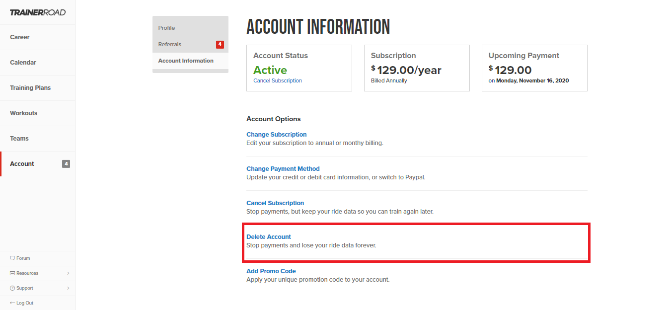 How to Cancel Your Subscription or Delete Your Account – TrainerRoad