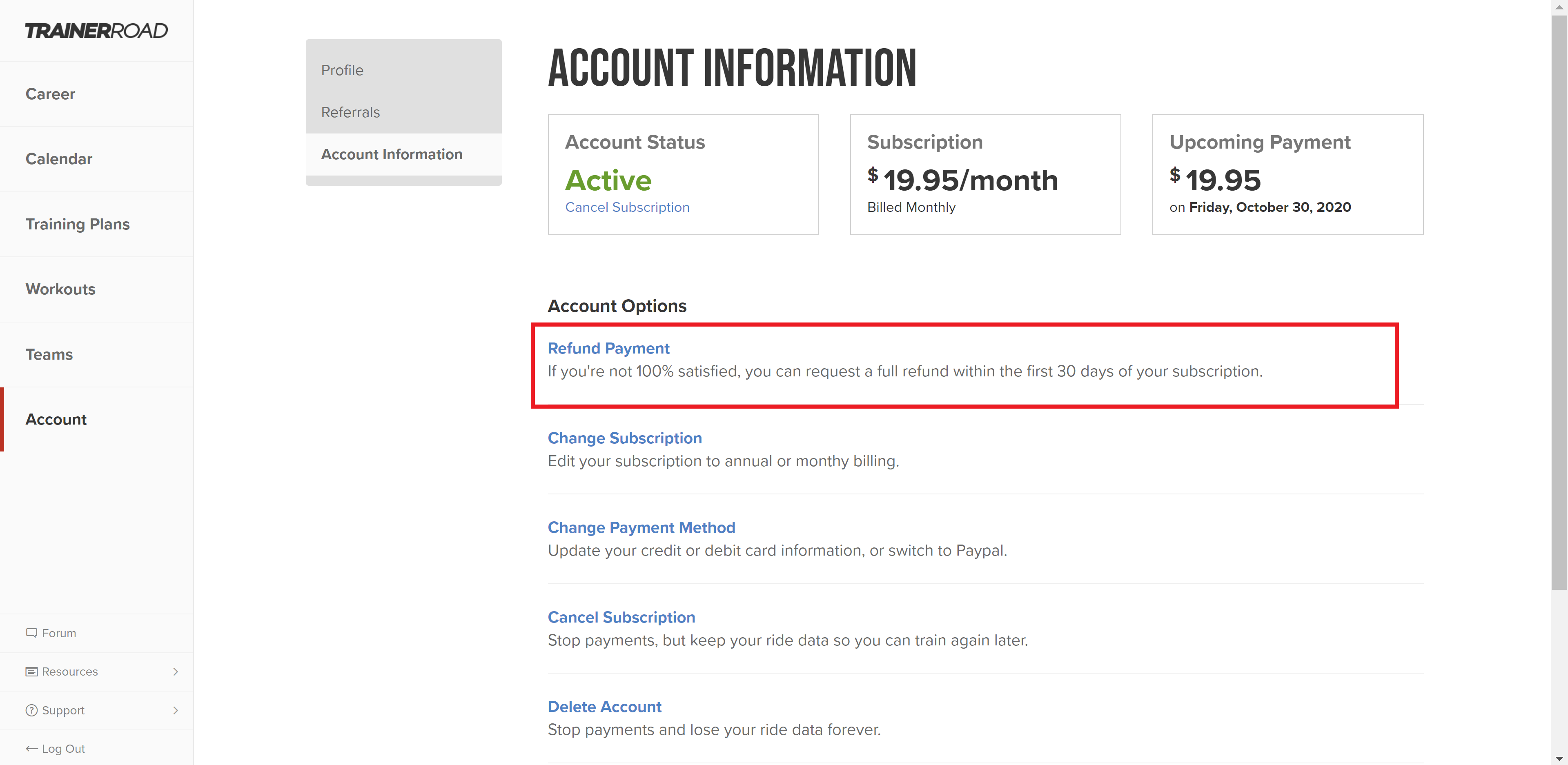 How to Cancel Your Subscription or Delete Your Account – TrainerRoad
